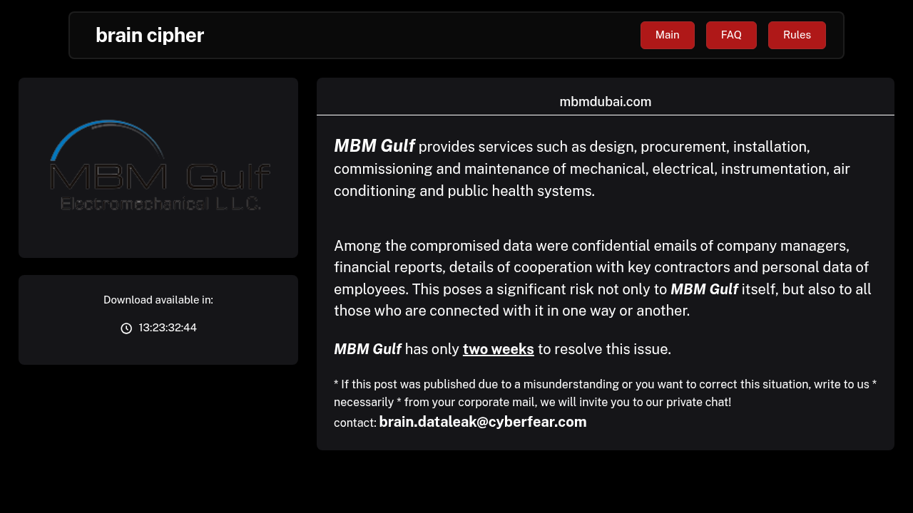 brain cipher details